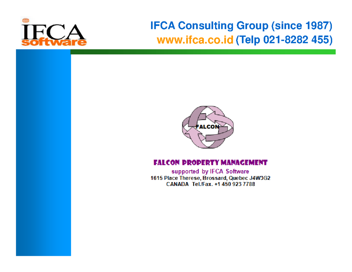 Ifca software property pprs - (Telp 021-8282 455) ifca.co (Telp 021 ...