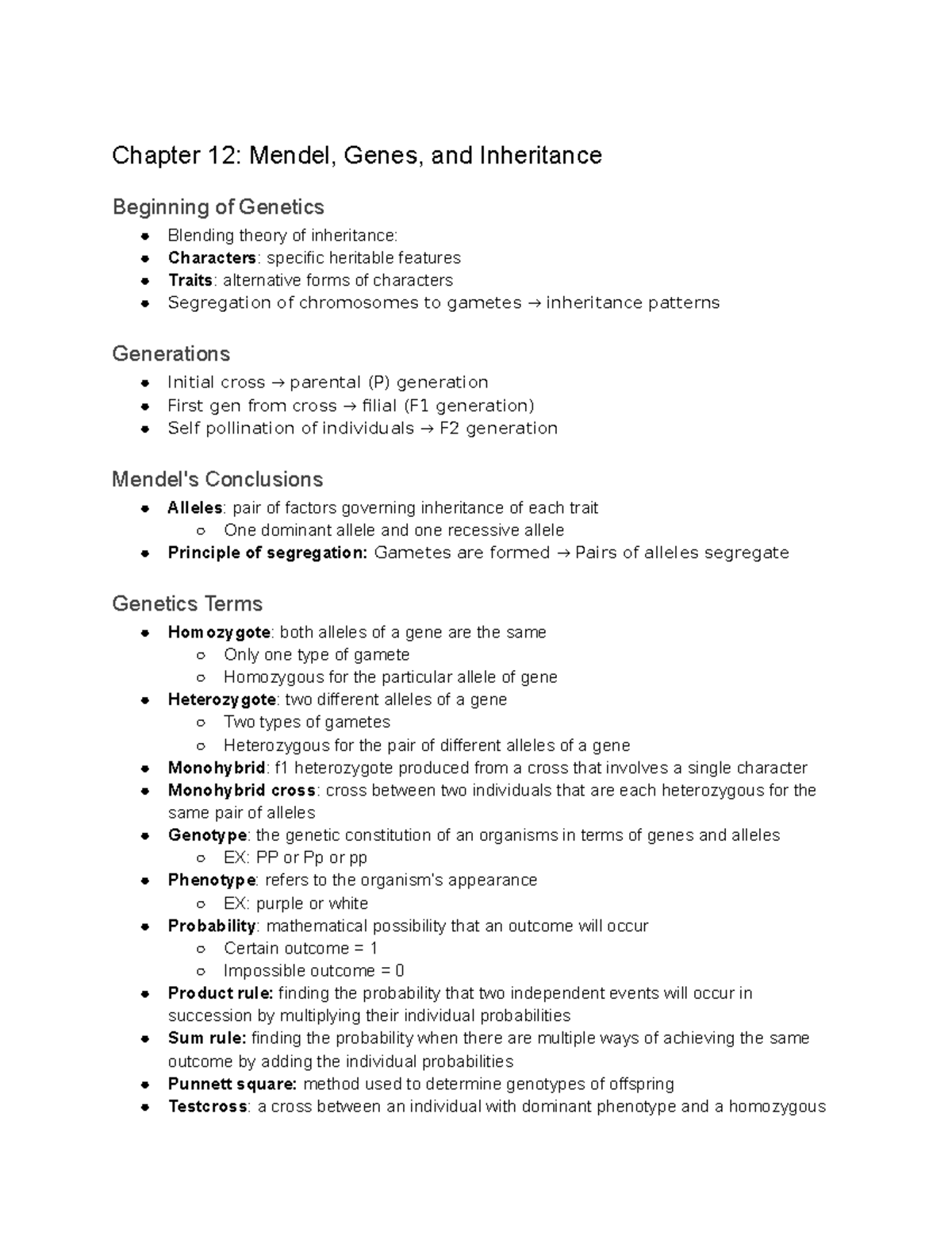 Chapter 12 Slides - Bio 1107 Slide notes semester 2, 2021-2022 school ...
