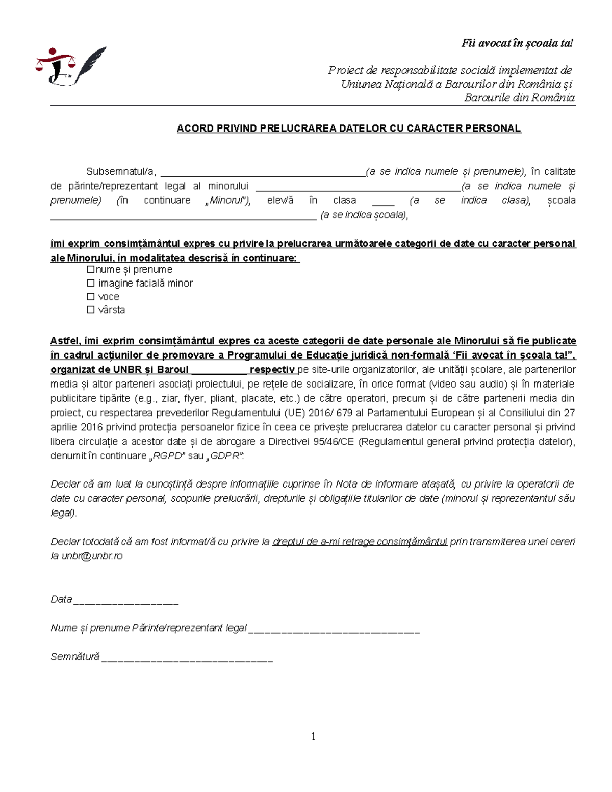 Formular acord gdpr / acord-imobiliare.ro