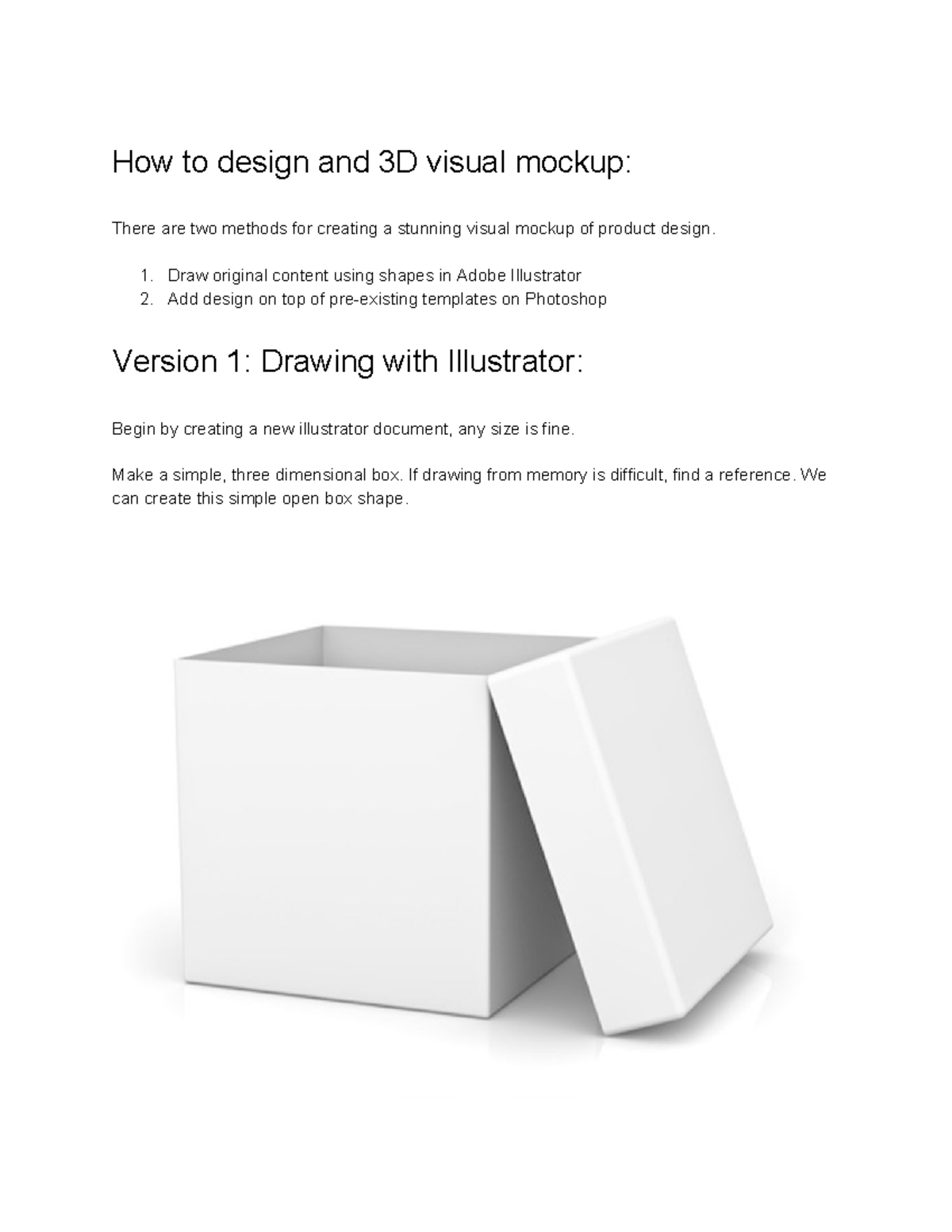 Week 7 Creating Mockups - How to design and 3D visual mockup: There are ...