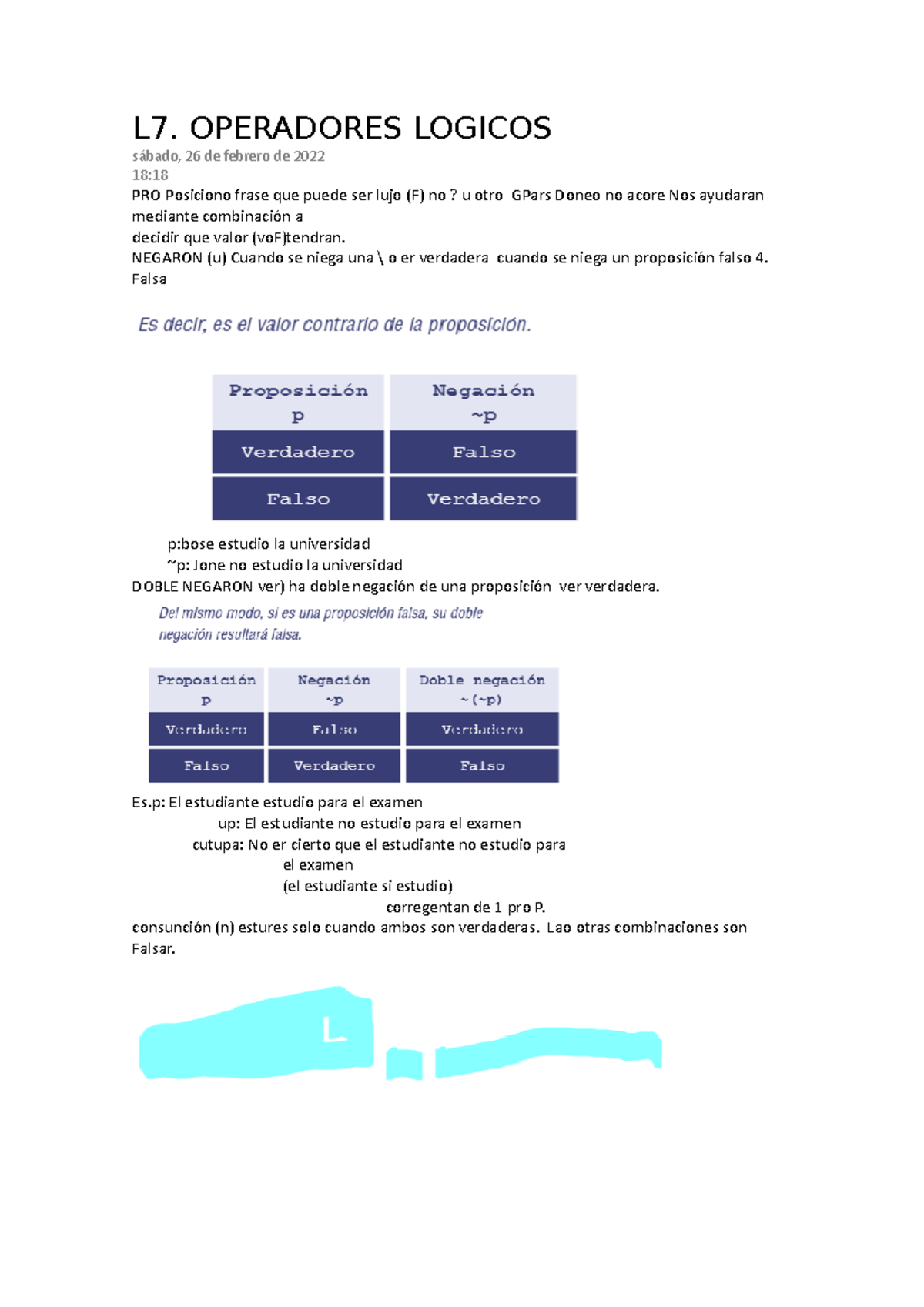 L7. Operadores Logicos - L7. OPERADORES LOGICOS sábado, 26 de febrero ...