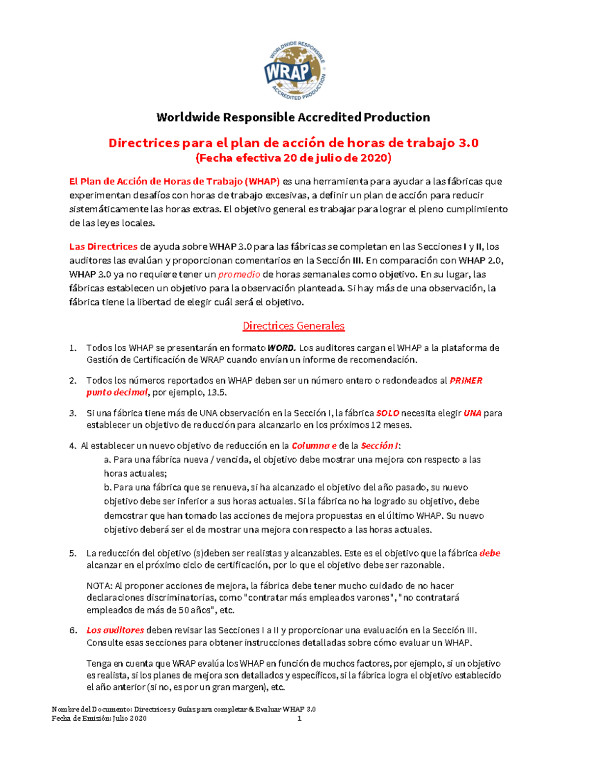2020 06 Guidelines to Complete and Assess WHAP 3 - Nombre del Documento ...