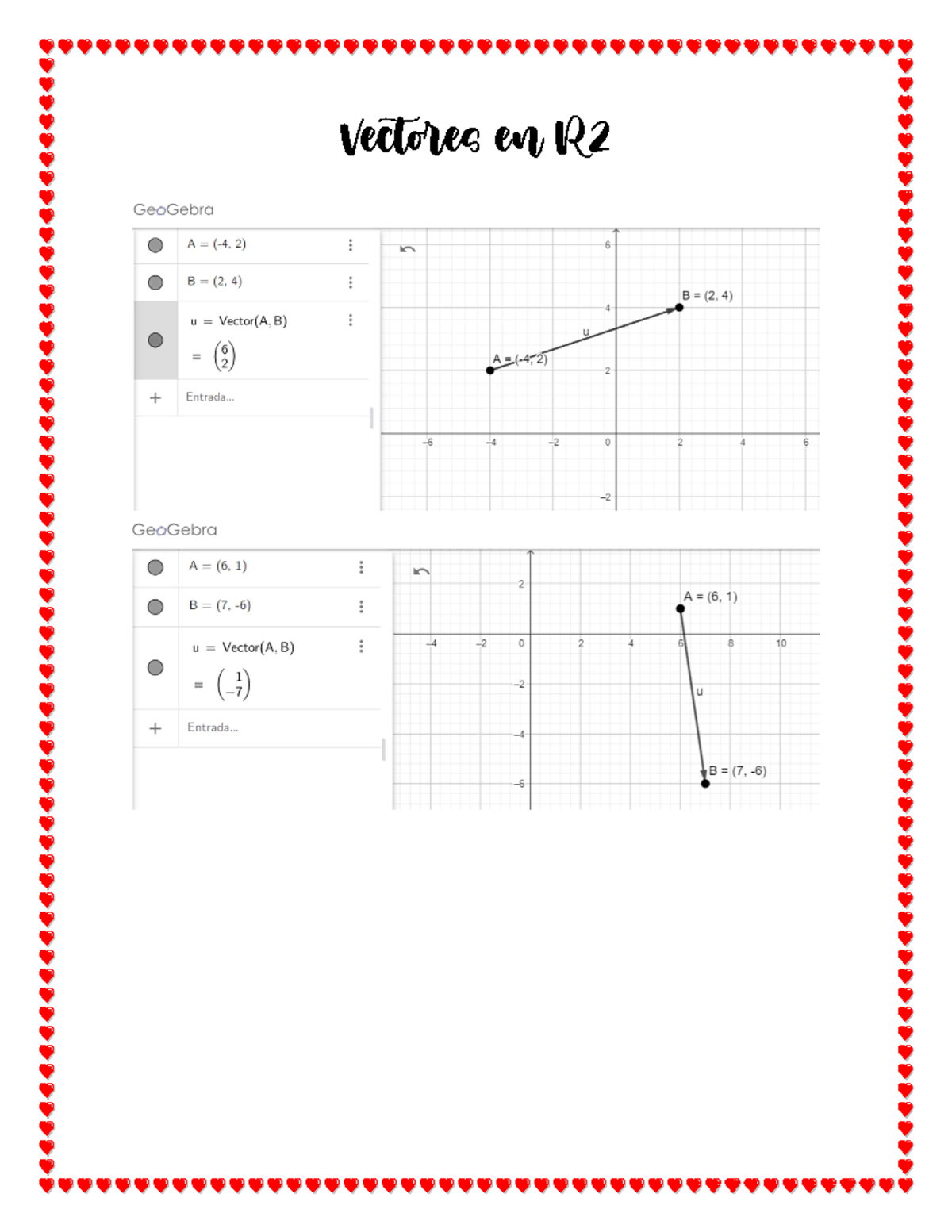 Actividad 1. Gráfica de Vectores en R3 en Geogebra - Vectores ml ...