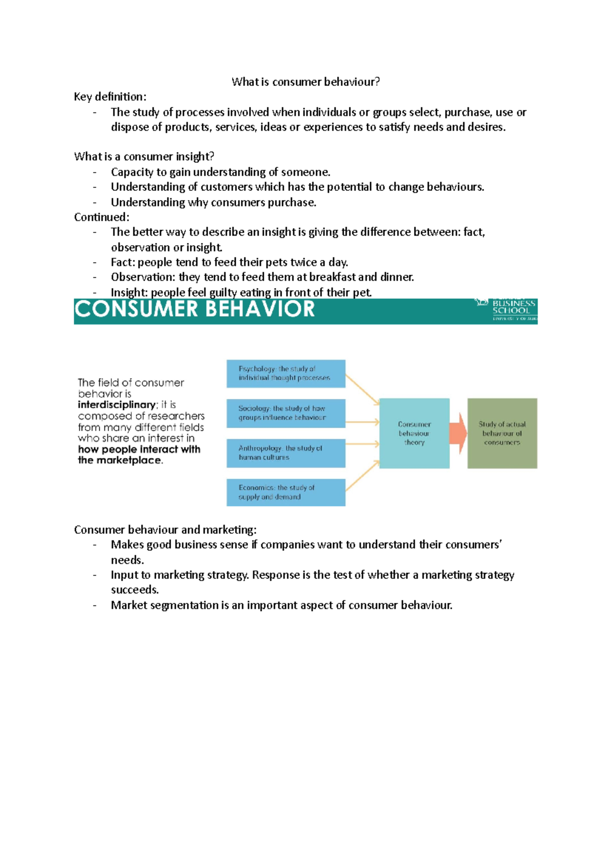 What is consumer behaviour - What is a consumer insight? - Capacity to ...