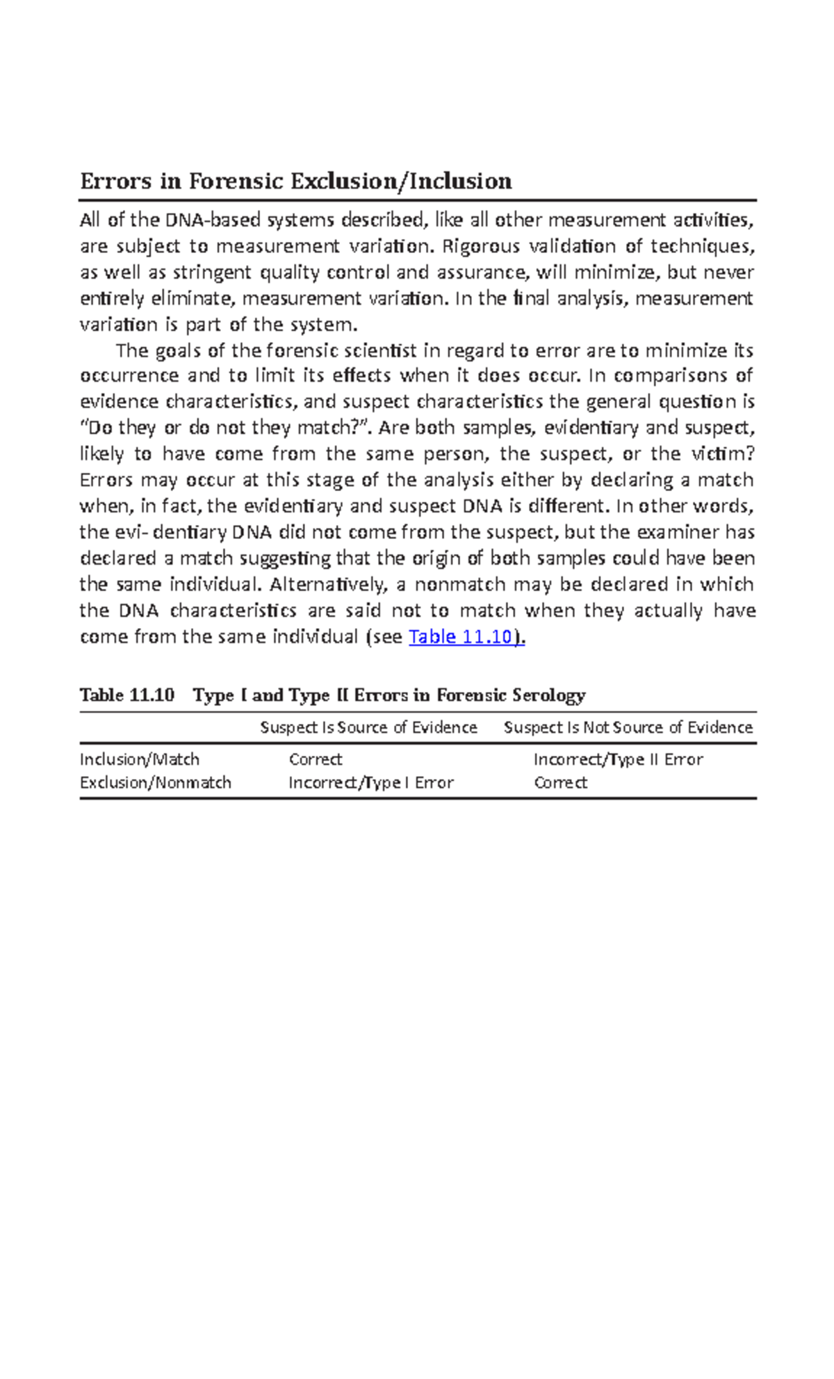 The Errors in Forensic Exclusion or Inclusion - Errors in Forensic Exclusion/Inclusion All of ...