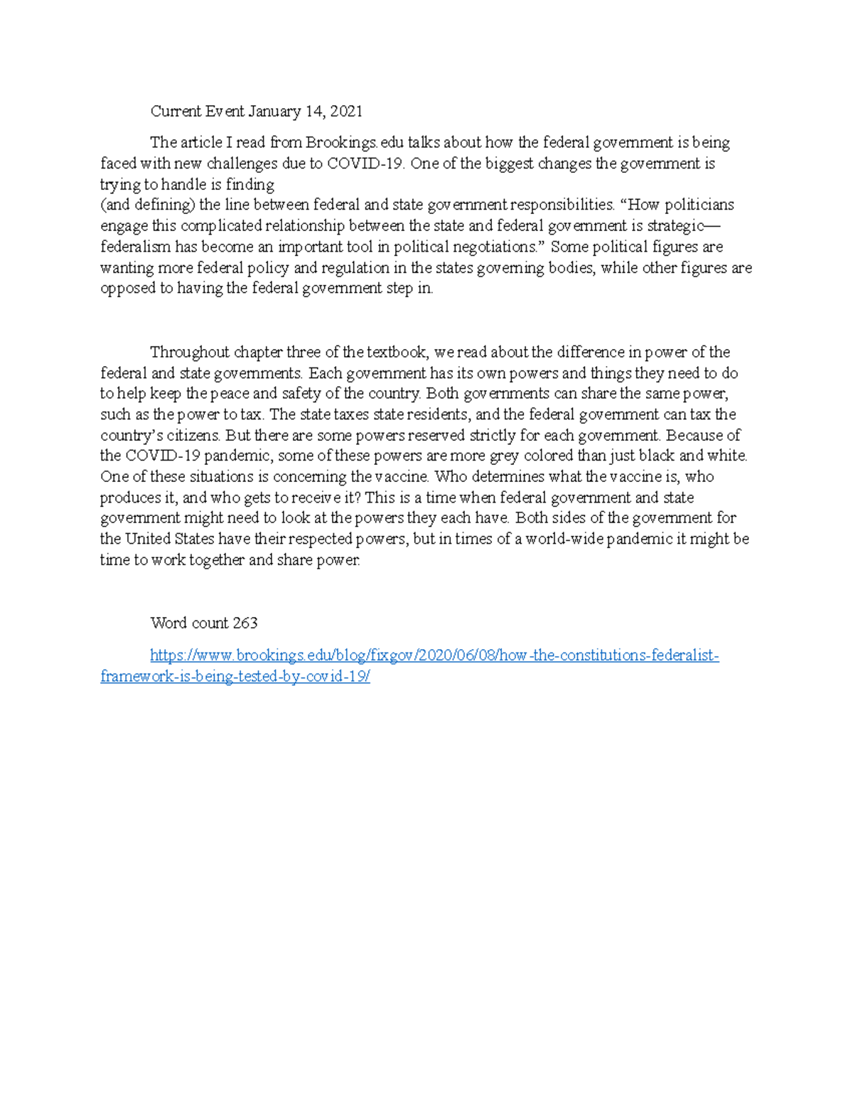Current Event January 14 - One of the biggest changes the government is ...