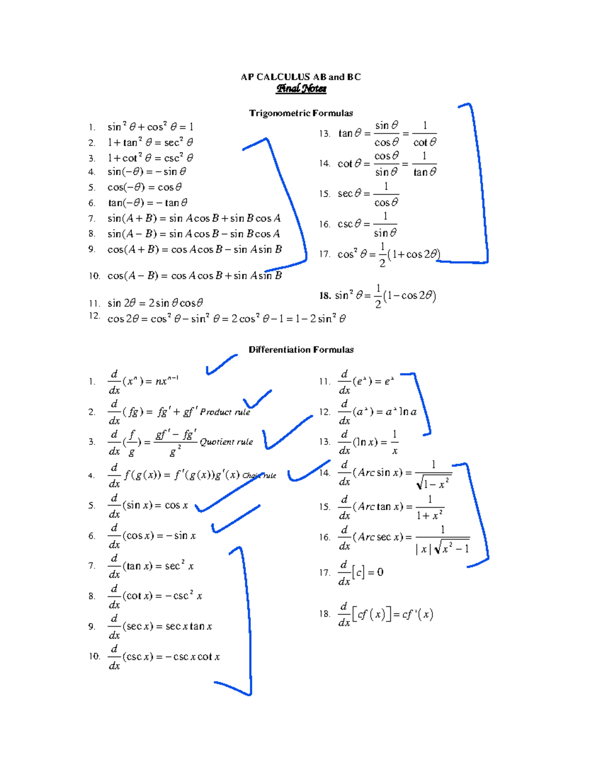 Calculus Cheat Sheet - The method of distribution functions: This ...