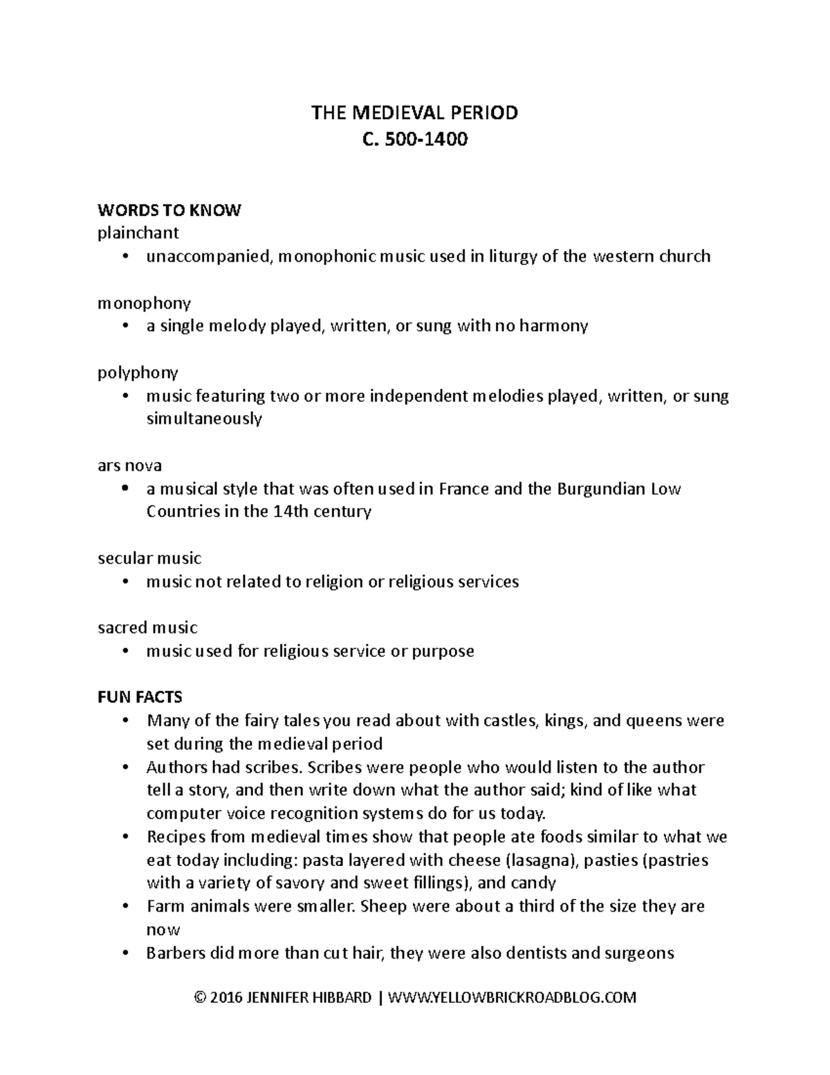 Medieval+Period+Outline+editable - THE MEDIEVAL PERIOD C. 500- WORDS TO ...