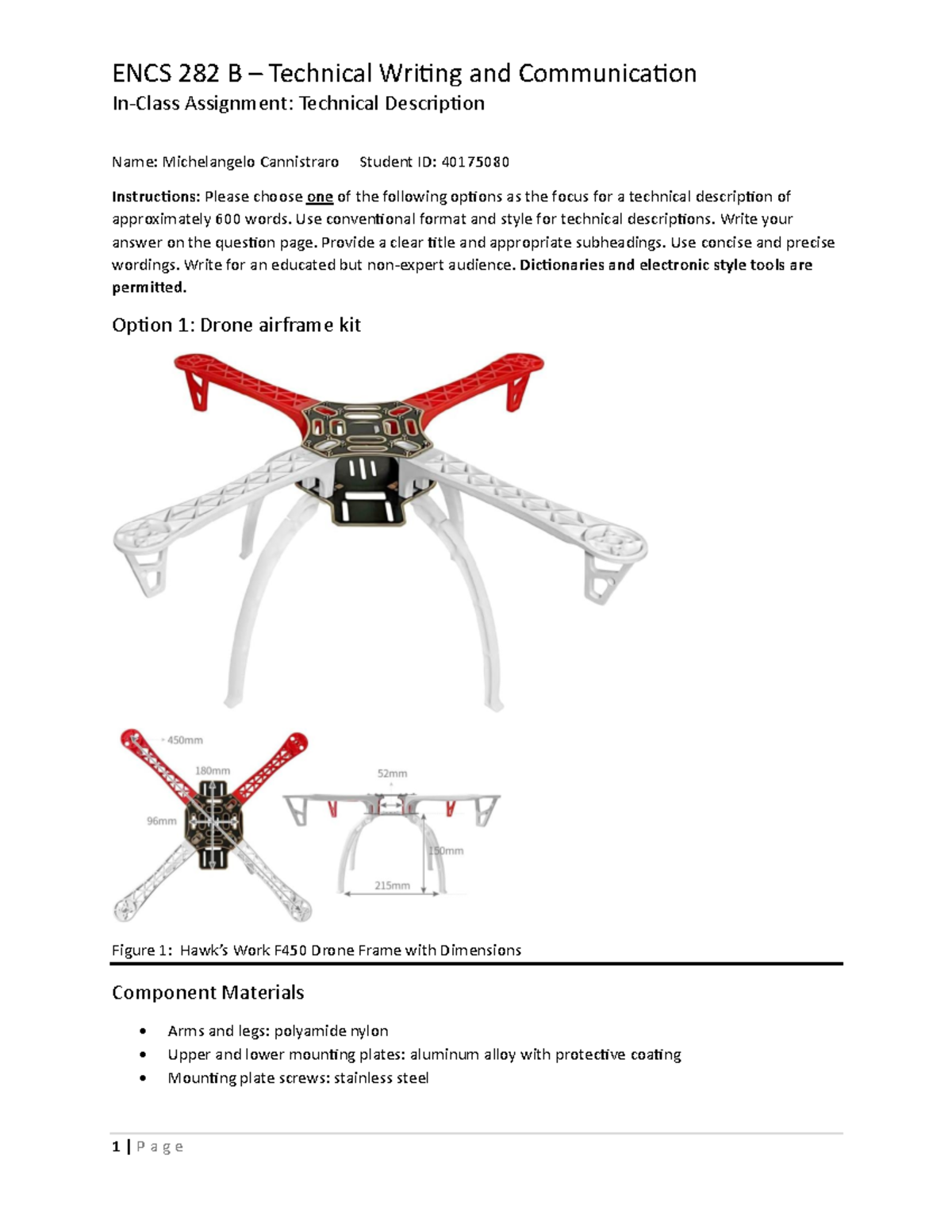 Mechanism assignment Final Copy - ENCS 282 B – Technical Writing and Communication In-Class ...