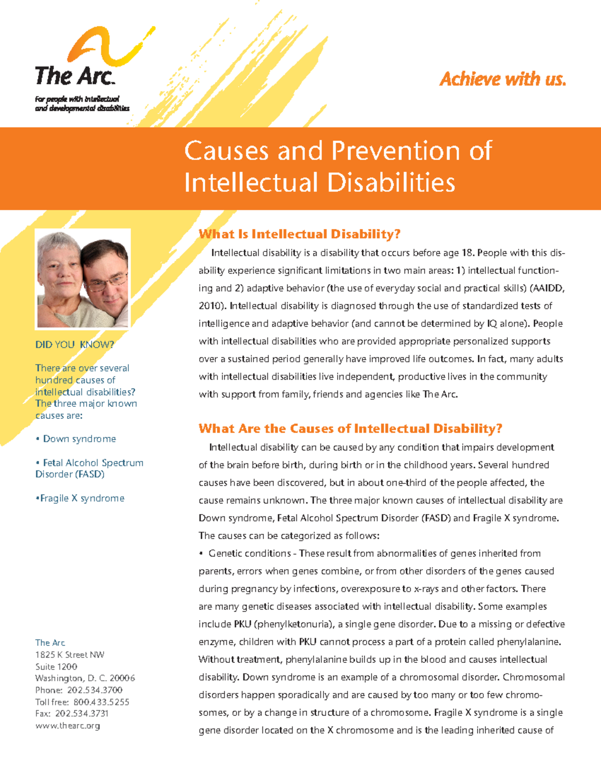 Causes and Prevention of ID - Causes and Prevention of Intellectual ...