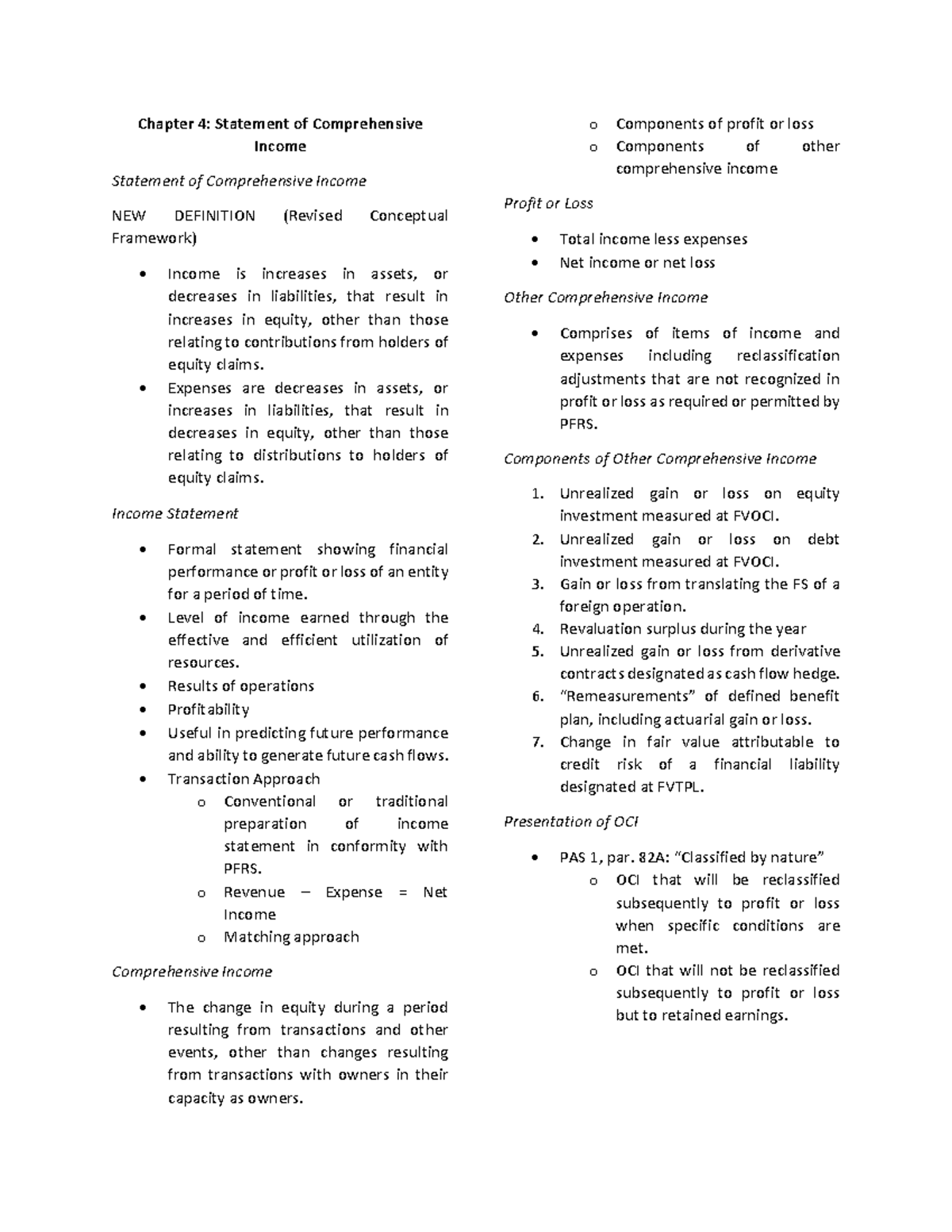 Module 2.1 Financial Statements Part 3 (Notes) - Chapter 4: Statement ...