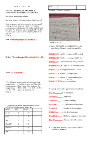 LAB Exercise Lymphatic Immune System - EXERCISE NO. 15 LYMPHATIC SYSTEM AND IMMUNITY GIO. I. To ...