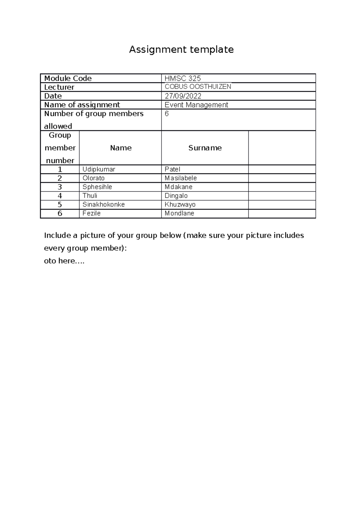 Assignment template and Rubric 2022 - Assignment template Module Code ...