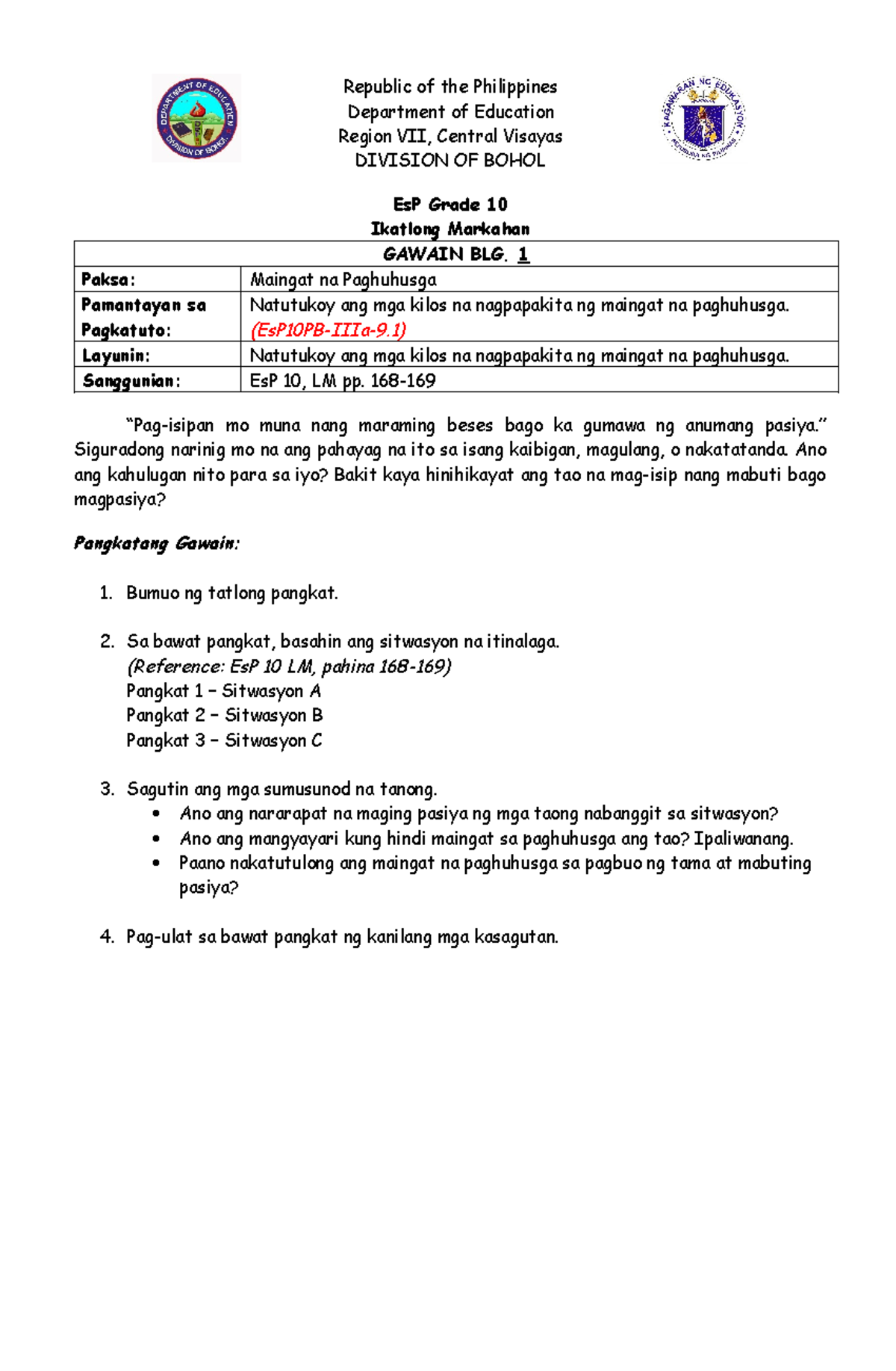3 - For reference in Filipino - Republic of the Philippines Department ...