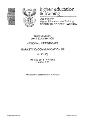 N6 Marketing Communication Lecturer Guide - Marketing Communication N ...