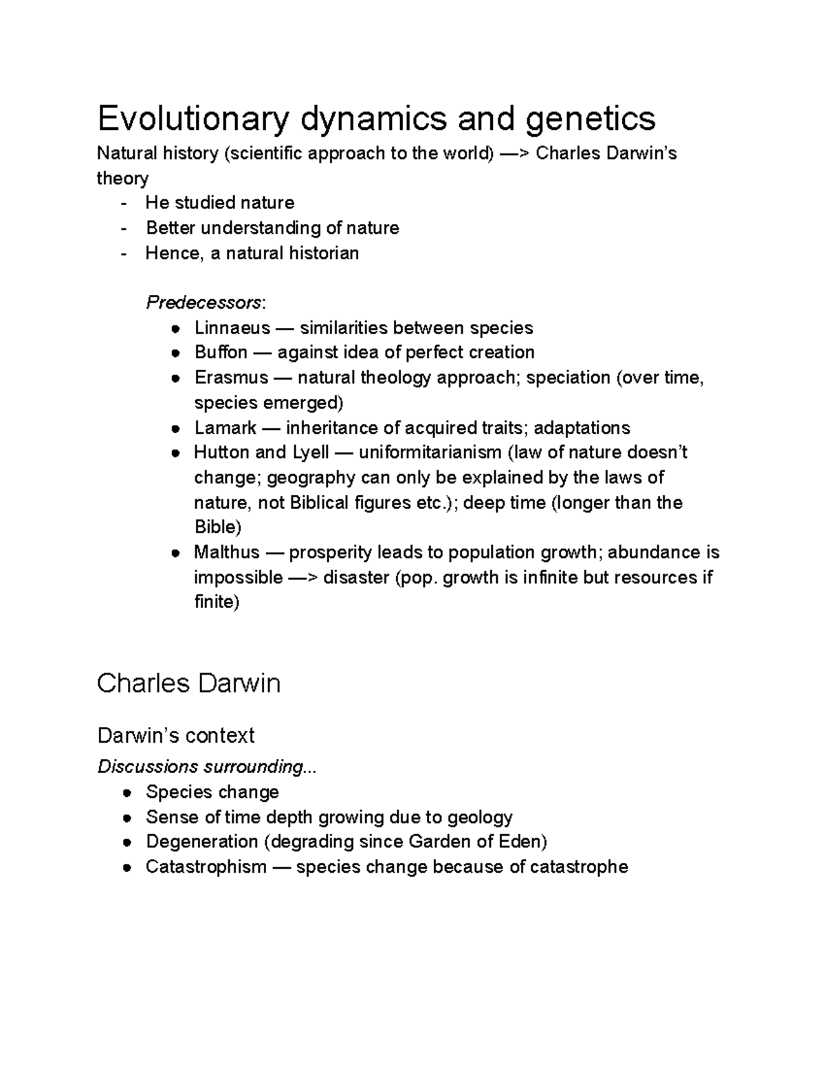 Evolutionary dynamics and genetics - Evolutionary dynamics and genetics ...