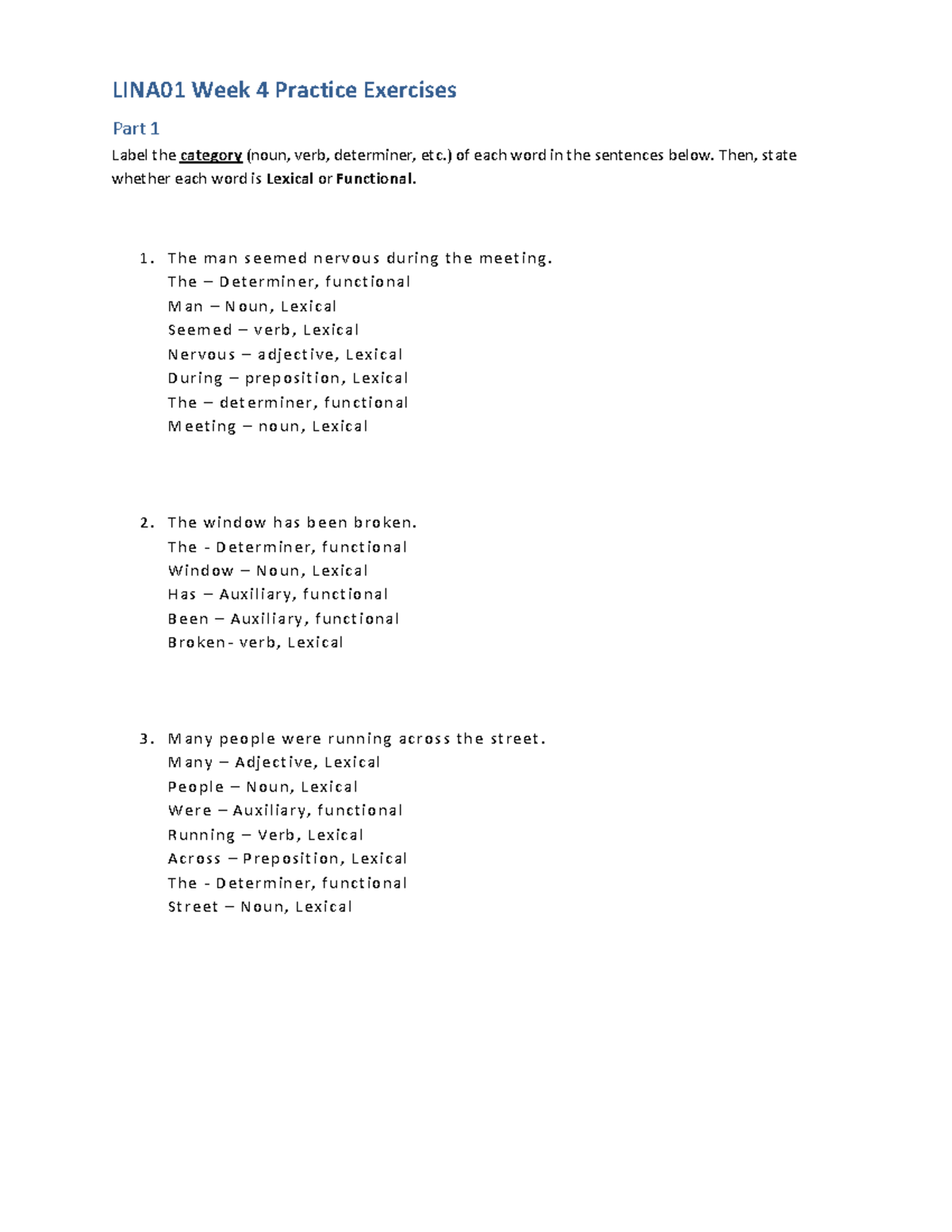 Week 4-Practice Exercises - LINA01 Week 4 Practice Exercises Part 1 ...