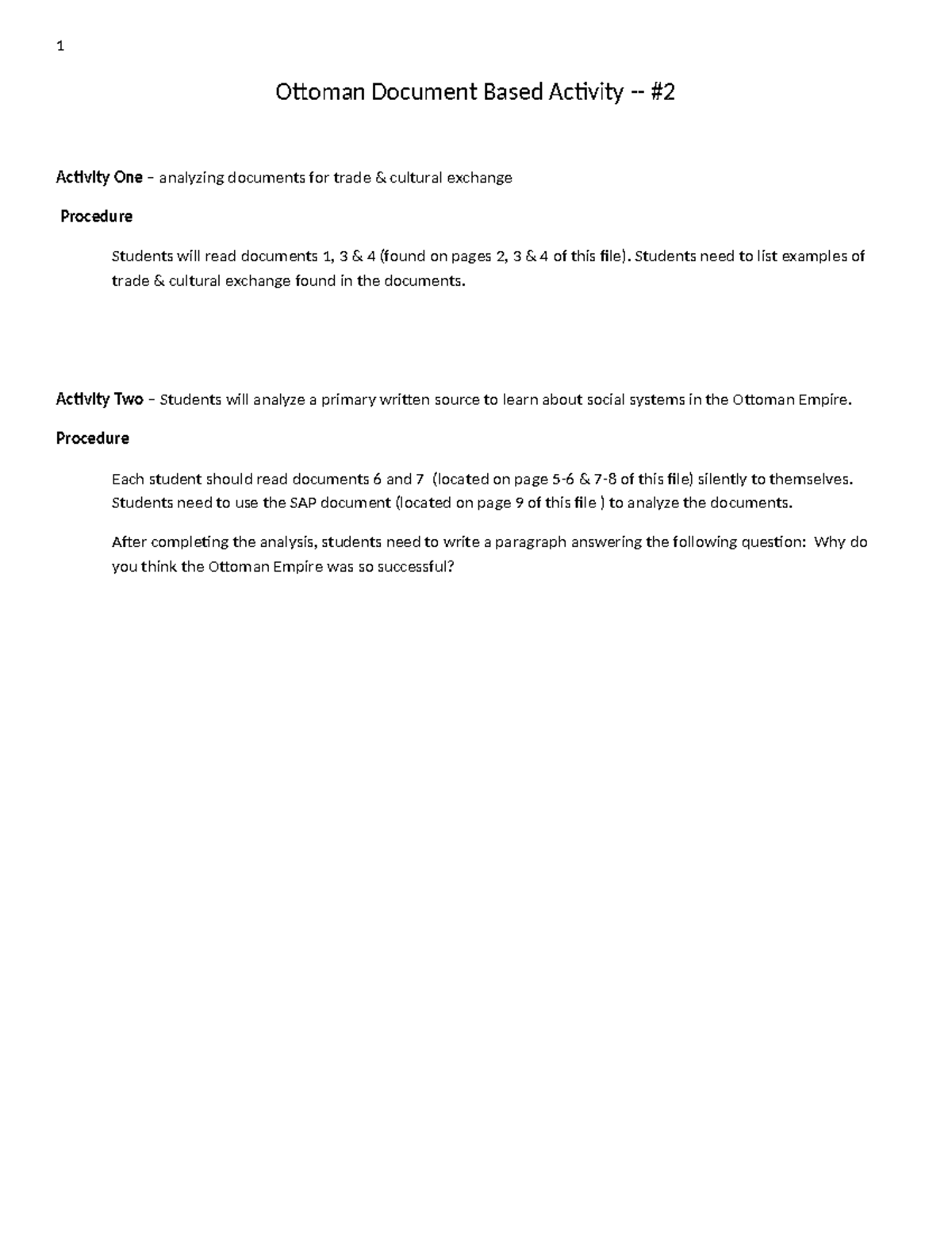 2 - Ottoman Document Activity - Ottoman Document Based Activity ...