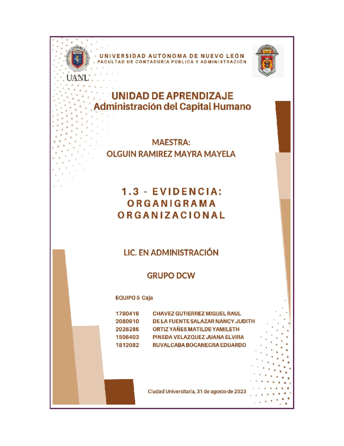 EQ5 CAJA EV1 - resumen - Administración Del Capital Humano - UANL - Studocu