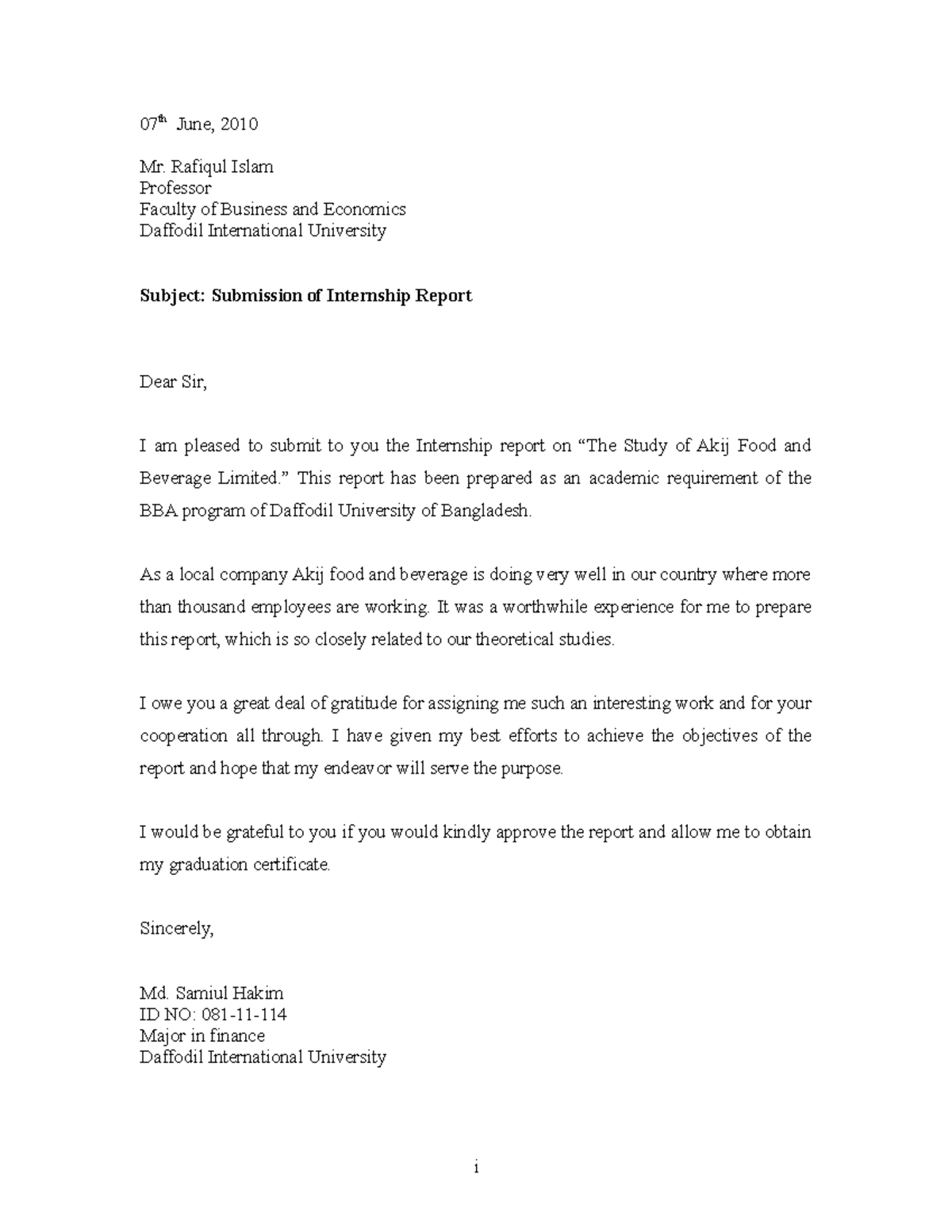 Latter Page - Managerial Accounting - 07 th June, 2010 Mr. Rafiqul ...