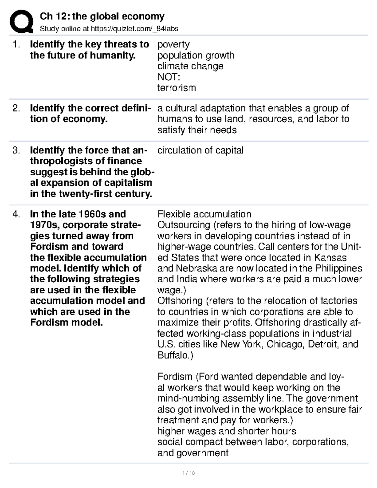 Ch 12 the global economy - Study online at quizlet/_84iabs Identify the ...