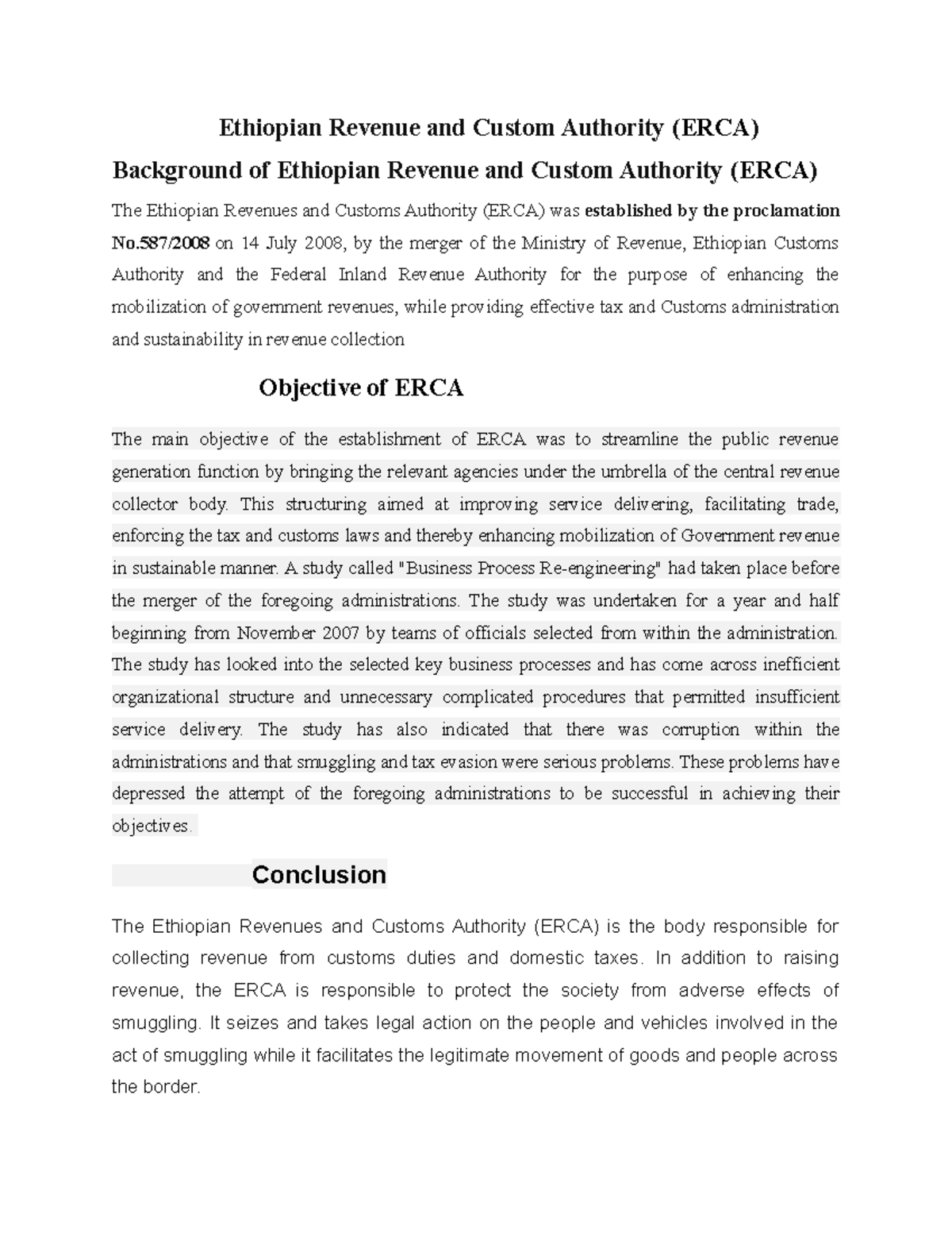 ERCA - bdfghretyt - Ethiopian Revenue and Custom Authority (ERCA ...