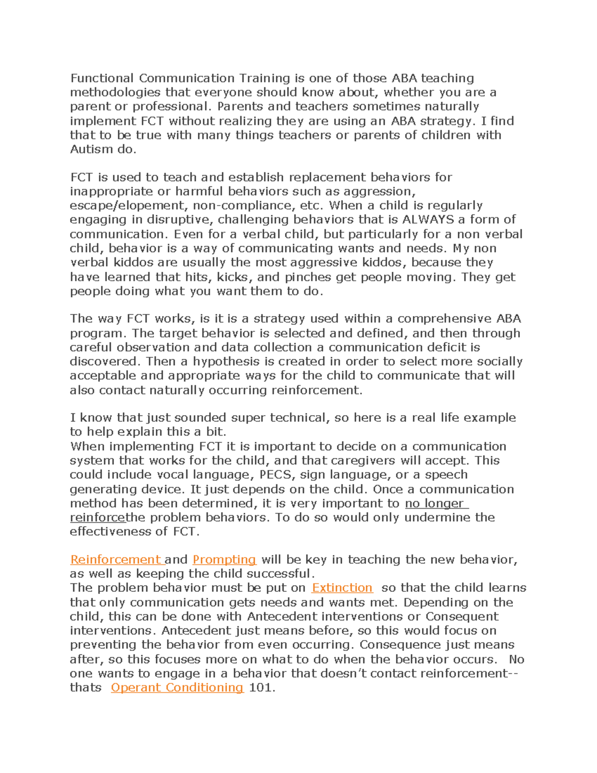 Functional Communication Training - Parents and teachers sometimes ...