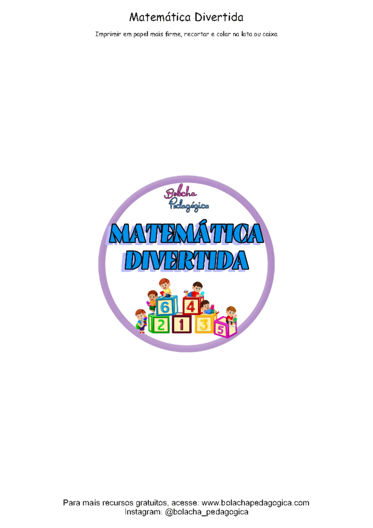 Matematica Divertida - Para mais recursos gratuitos, acesse ...