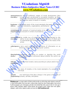MGT610 Midterm Solved MCQS By Junaid - MUHAMMAD JUNAID 1 The kind of Care that is Owed to those ...