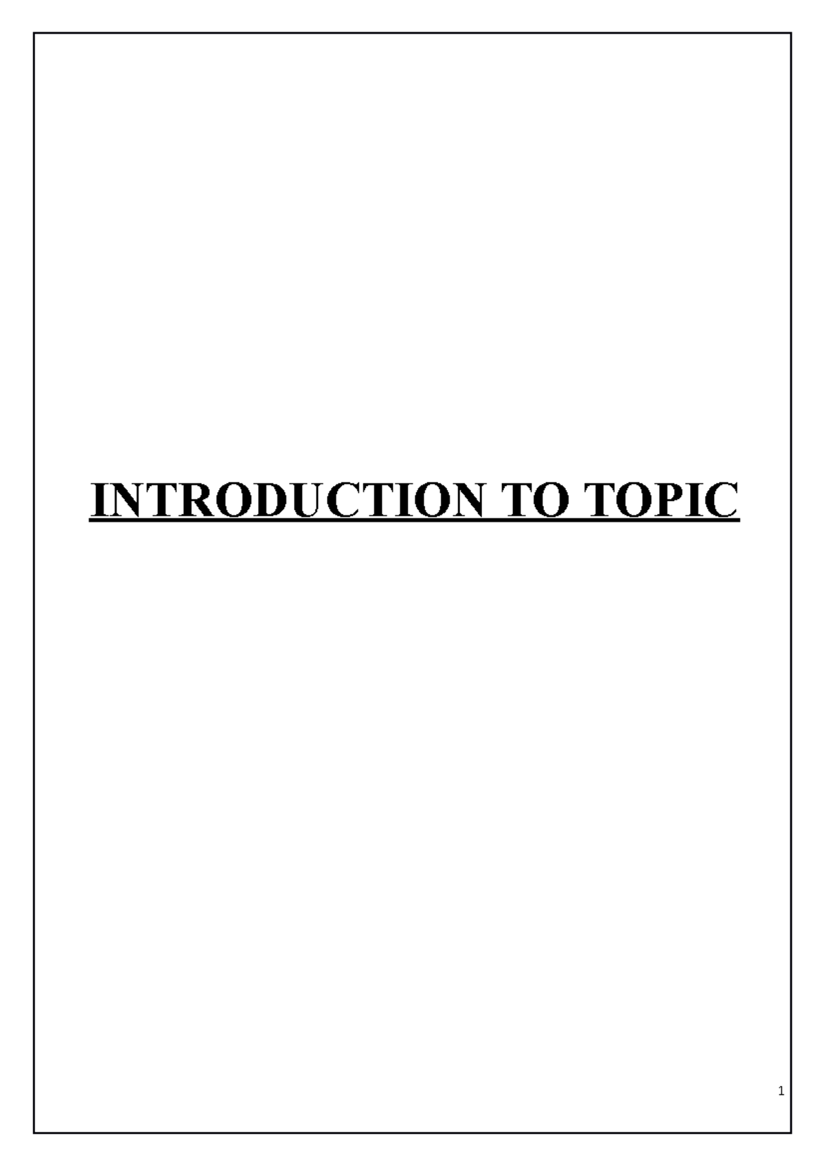 Minor - practical file - INTRODUCTION TO TOPIC INTRODUCTION As my ...