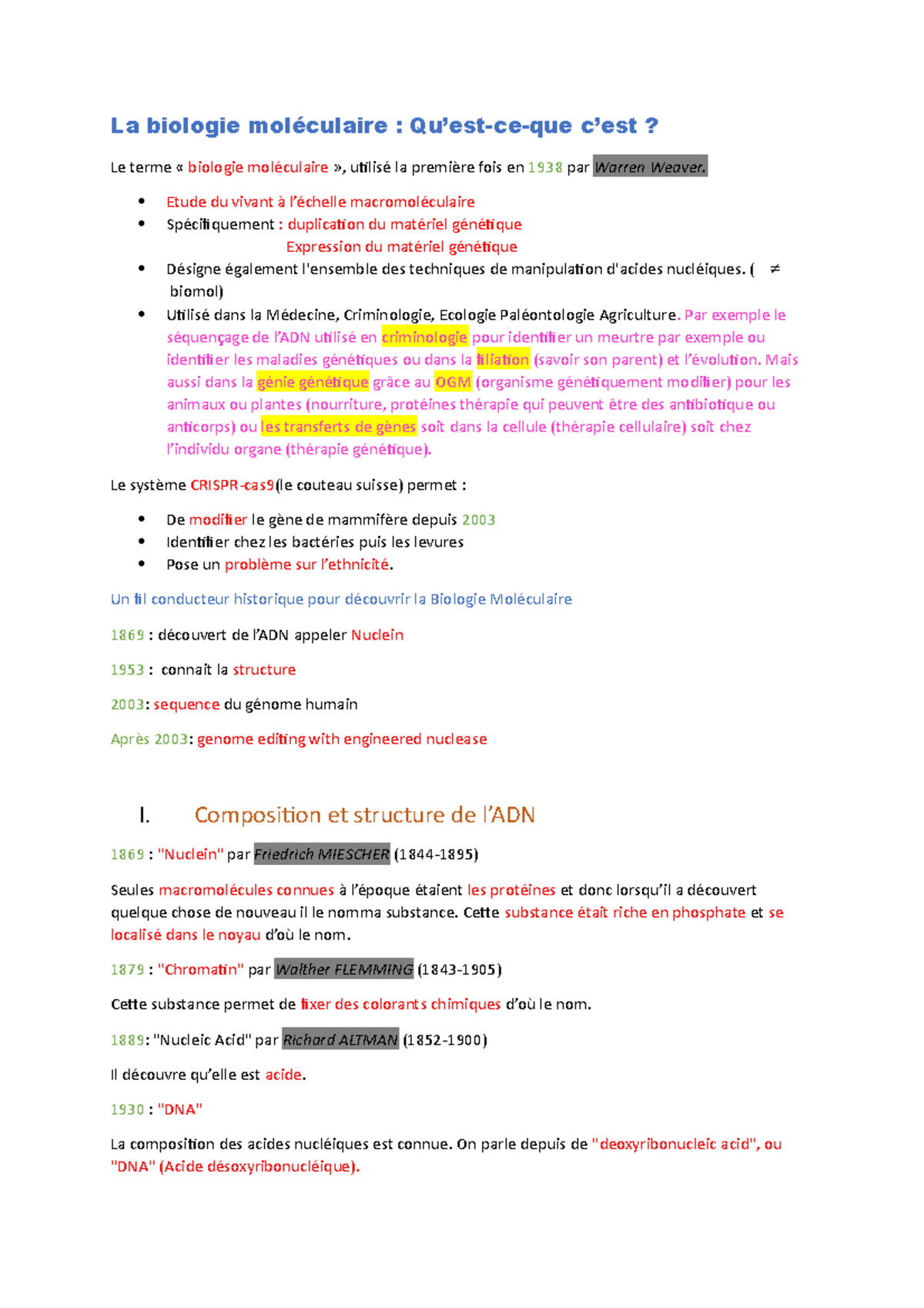 Biomole - La biologie moléculaire : Qu’est-ce-que c’est? Le terme ...