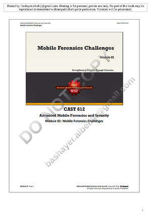 Module 01 Mobile Forensics Challenges - Copyright © by EC-Council 11 ...