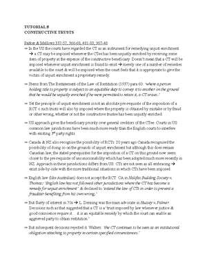 Trusts 2 - Handout (2022) - Trusts Unit 2 Law 3241 2022- Equity and Trusts Unit 2 The ...