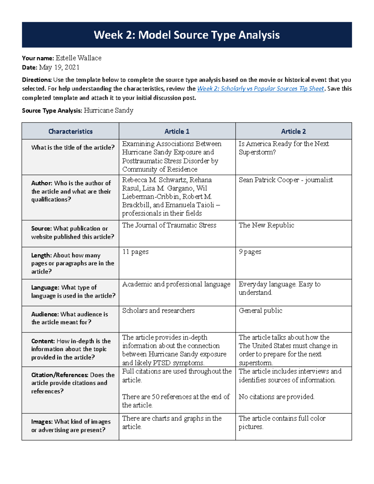 Week 2 Model Source Type Analysis - Your name: Estelle Wallace Date ...