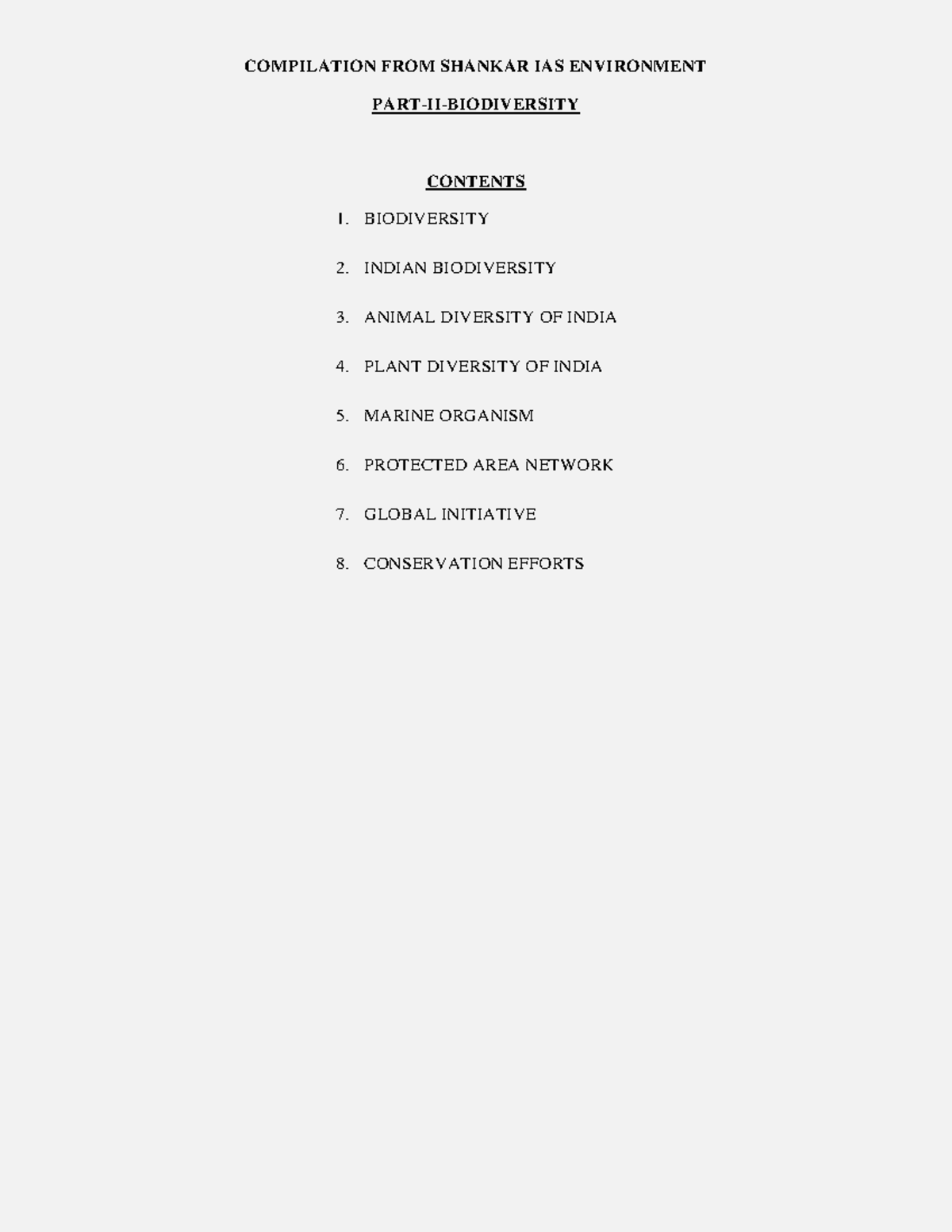 Shankar ias environment part ii - biodiversity portion for upsc ias ...
