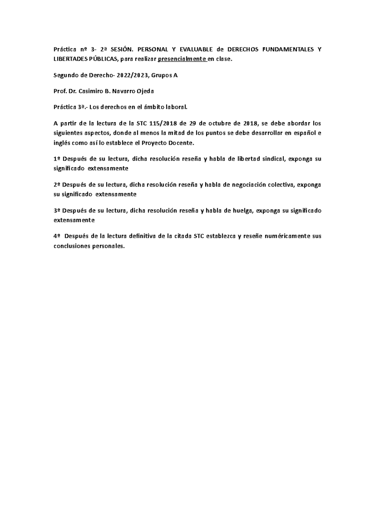Pr Ã¡ctica n Âº 3. 2Âª sesi Ã³n - Práctica nº 3- 2ª SESIÓN. PERSONAL Y EVALUABLE de DERECHOS ...