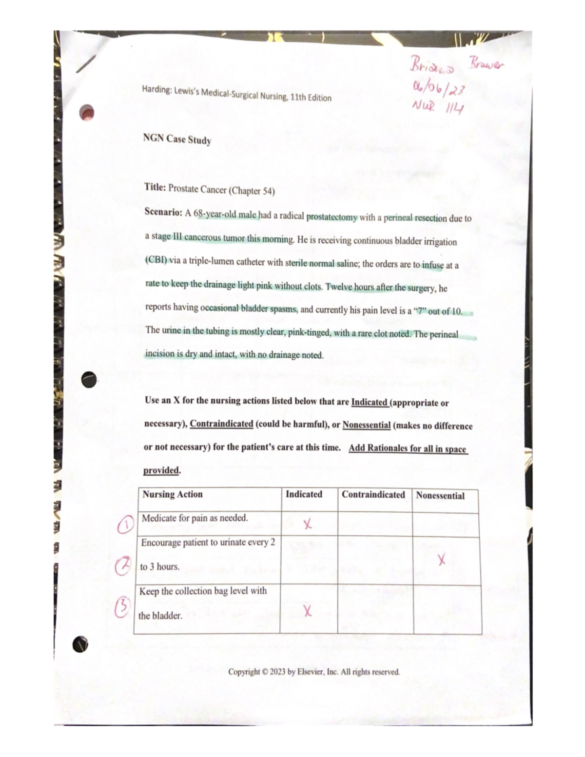 Prostate Cancer Case Study - NUR 114 - Studocu