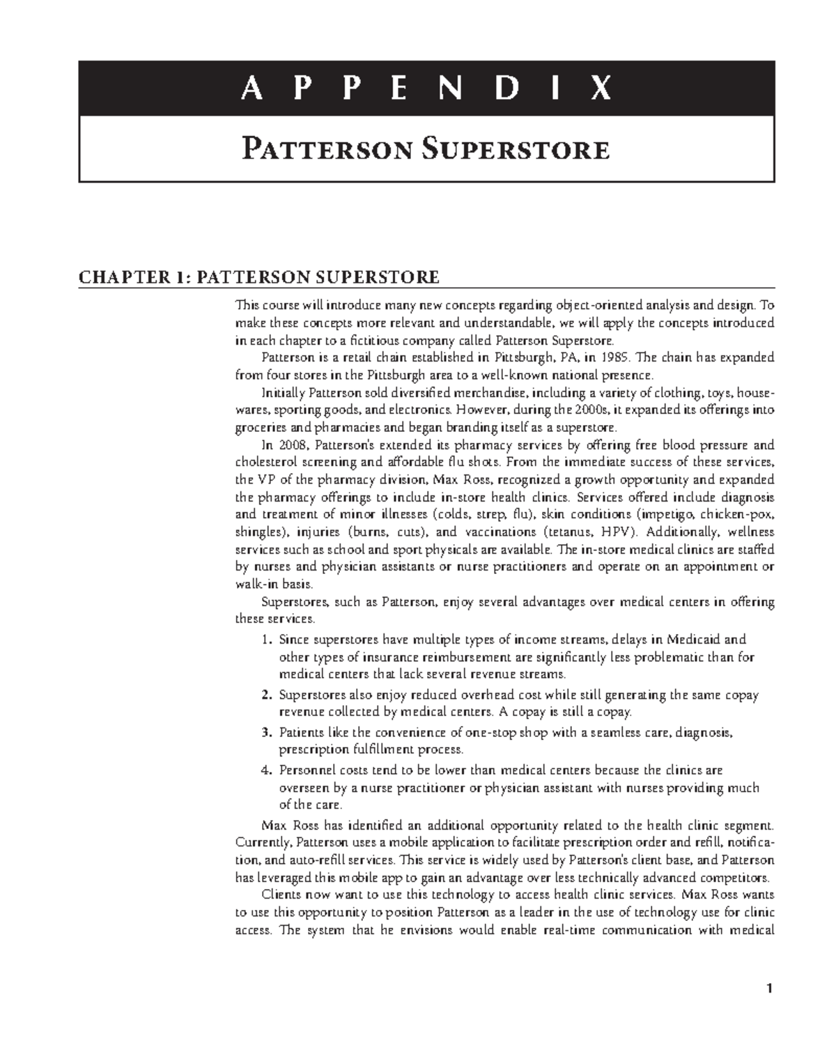 Case Study-Integrated Health Clinic Delivery System - CHAPTER 1 ...