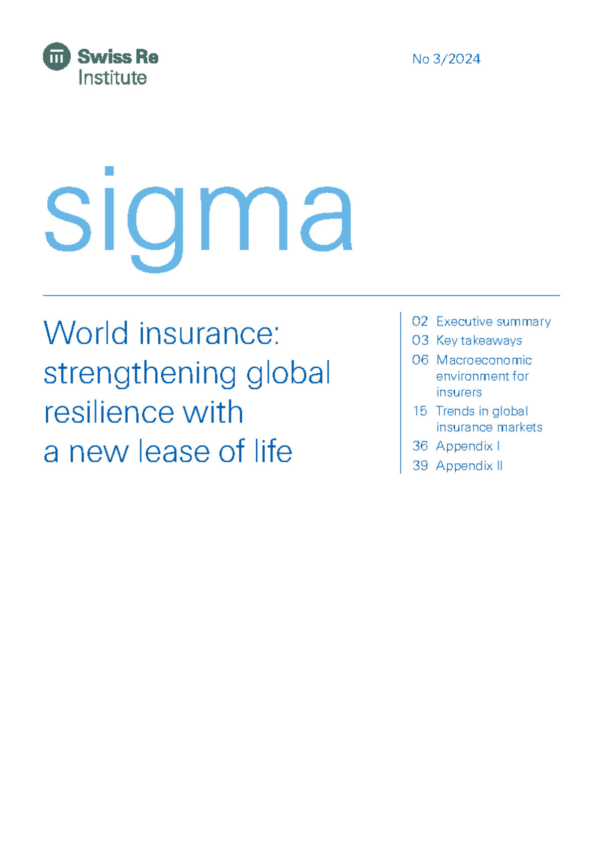 Sigma 3-2024-World-insurance in 2023 - No 3 / World insurance ...