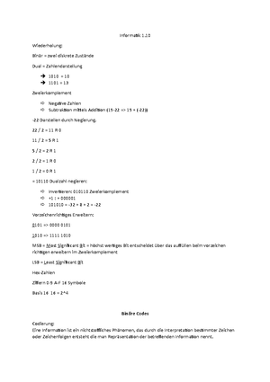 Informatik 1 Klausur - Typ der meisten Klausuraufgaben (im Internet ...