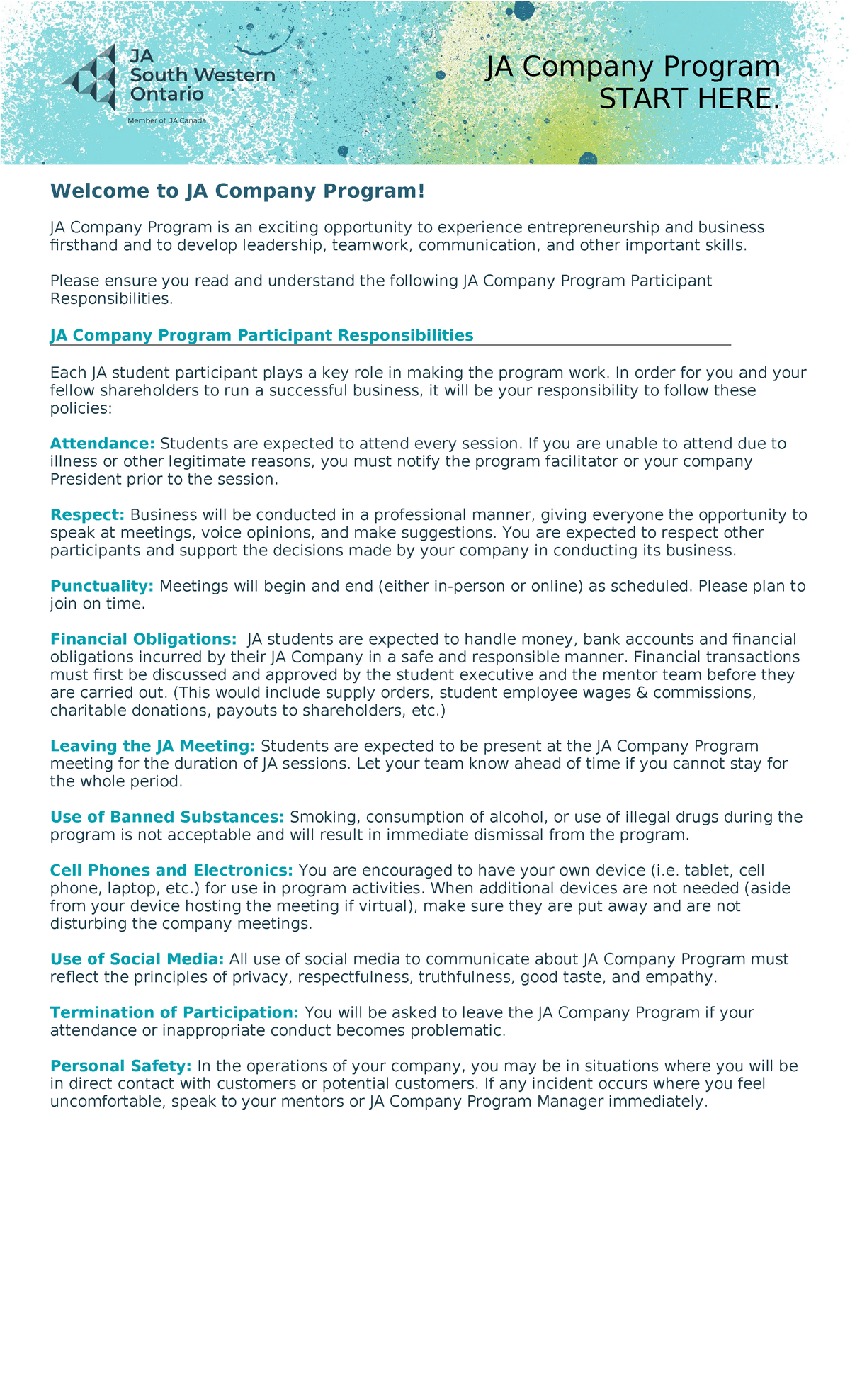 F24 Jaswo Company Program - Participant Responsibilities with Parent ...