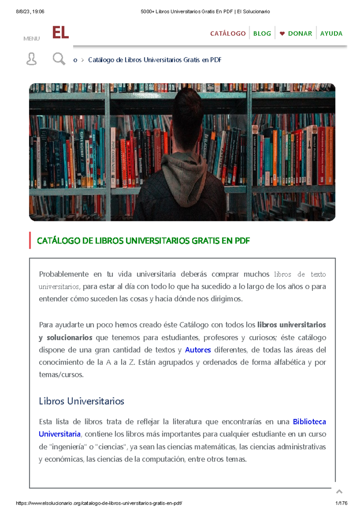 5000+ Libros Universitarios Gratis En PDF El Solucionario - Matemáticas II - Estadística - Studocu