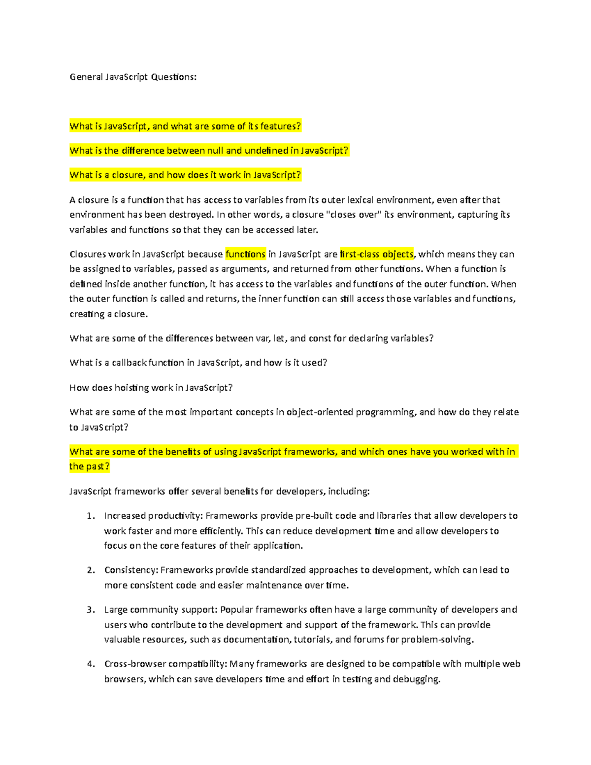 Javascript questions - science - General JavaScript Questions: What is ...