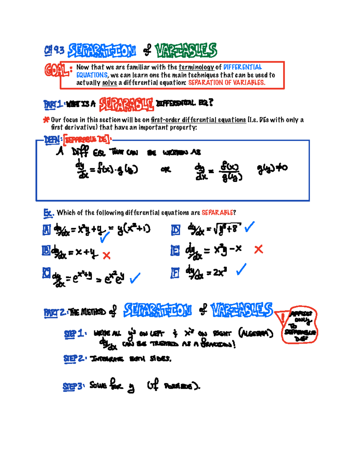 Ch 9.3 Separation of Variables Notes - et9383BBBBPBDBINBBBBBH 8013 ...