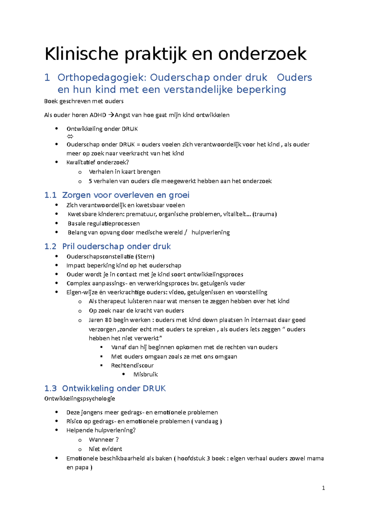 Klinische praktijk en onderzoek lessen - Klinische praktijk en ...