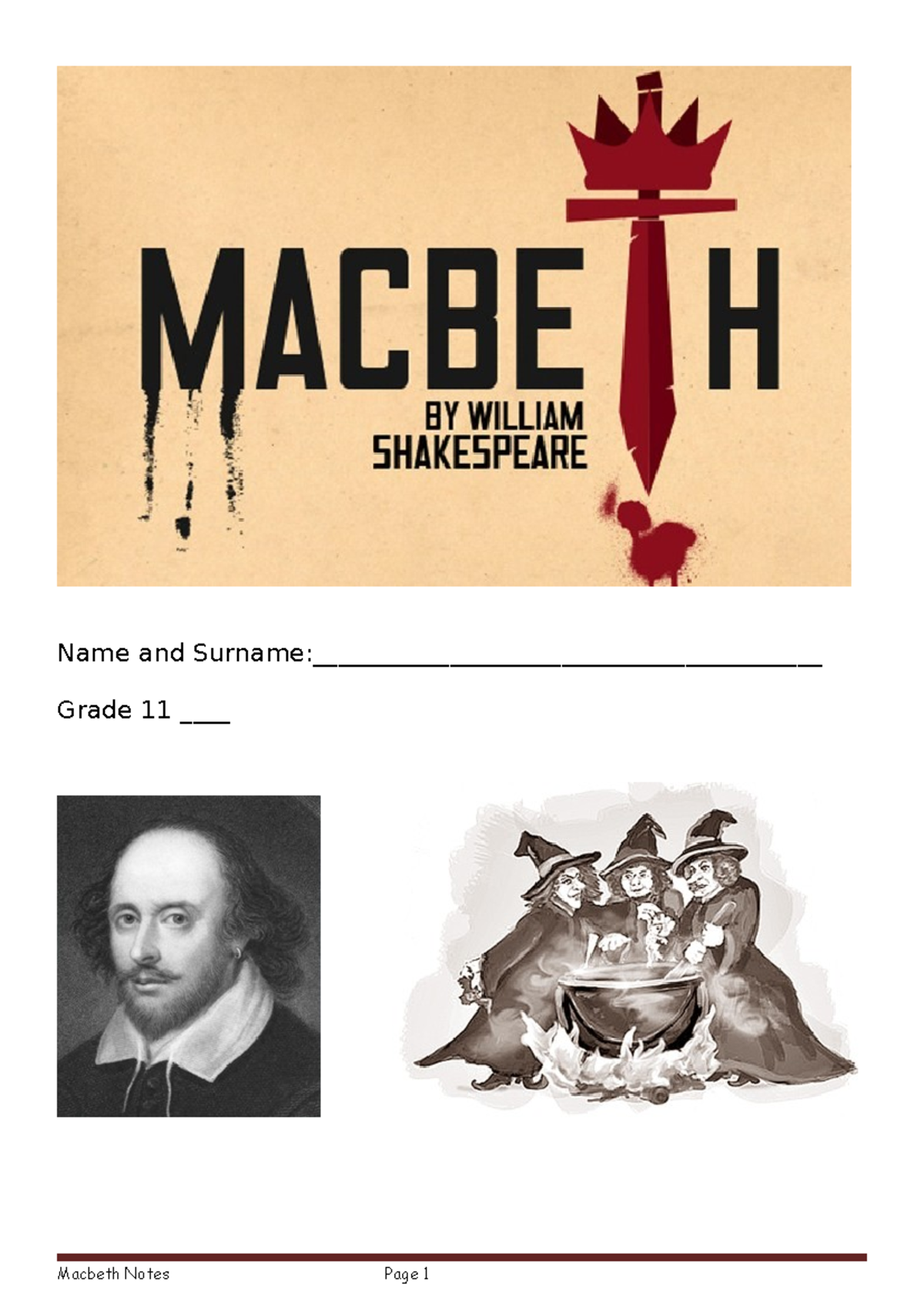 Macbeth Notes 17 - Name and Surname ...