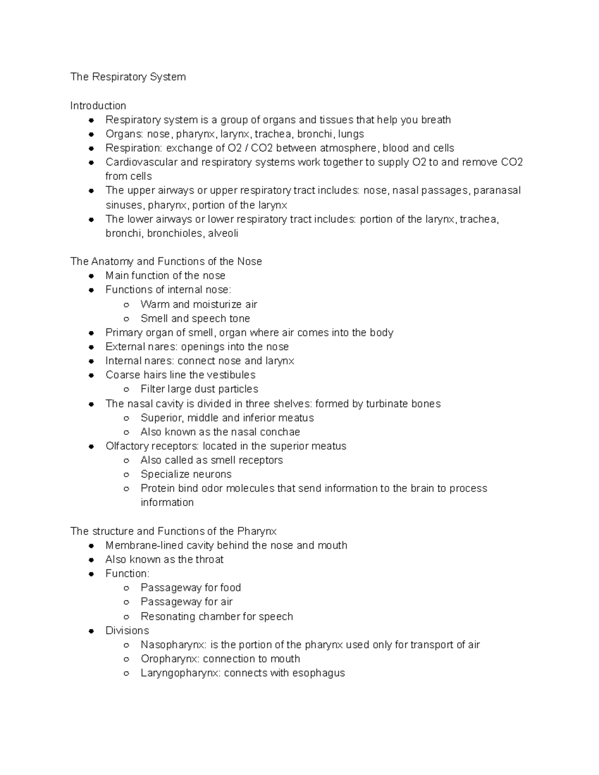 Chapter 17 - The Respiratory System Introduction Respiratory system is ...