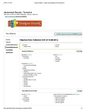Objective data - Shadow Health® │ Digital Clinical Experiences™ from ...