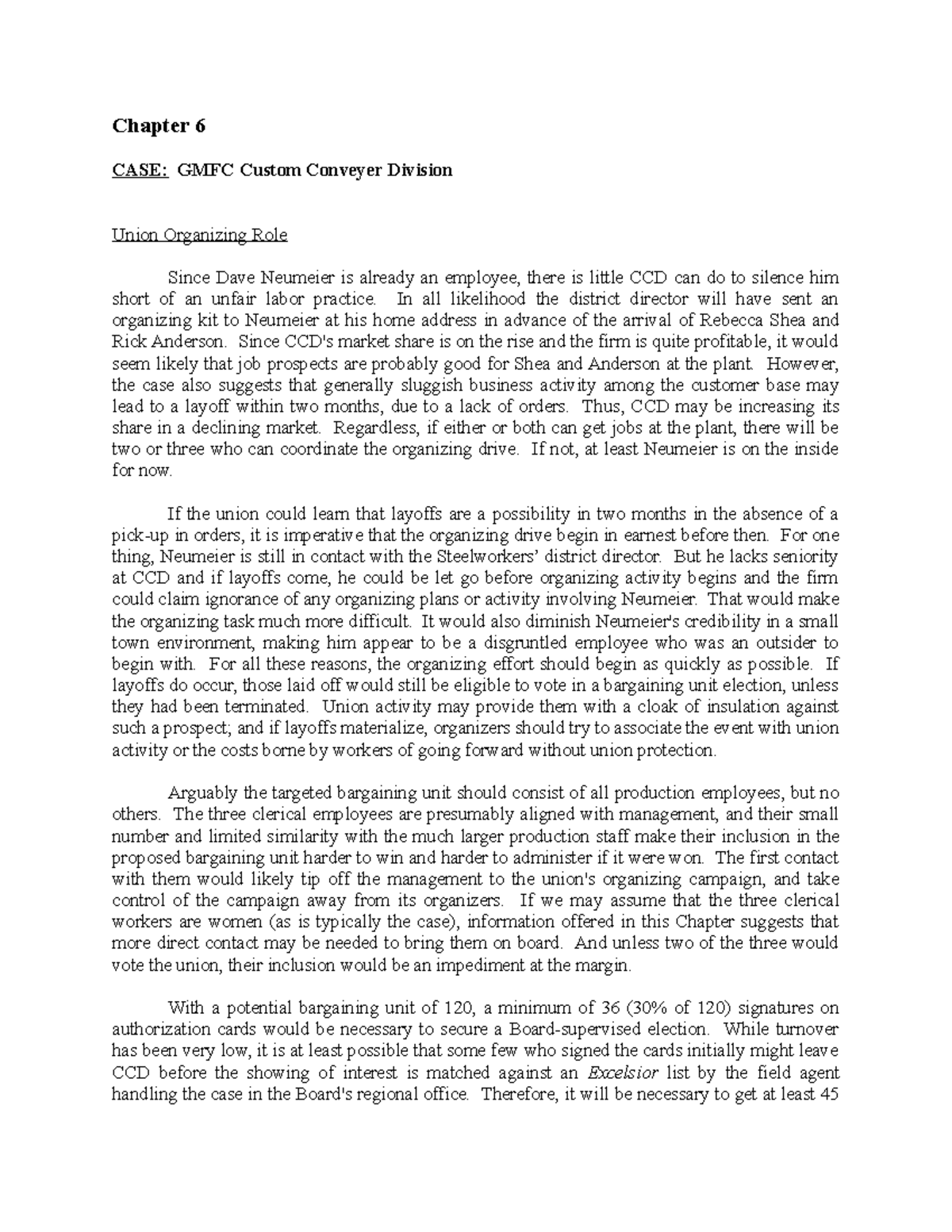 Case Notes for international management - Chapter 6 CASE: GMFC Custom ...