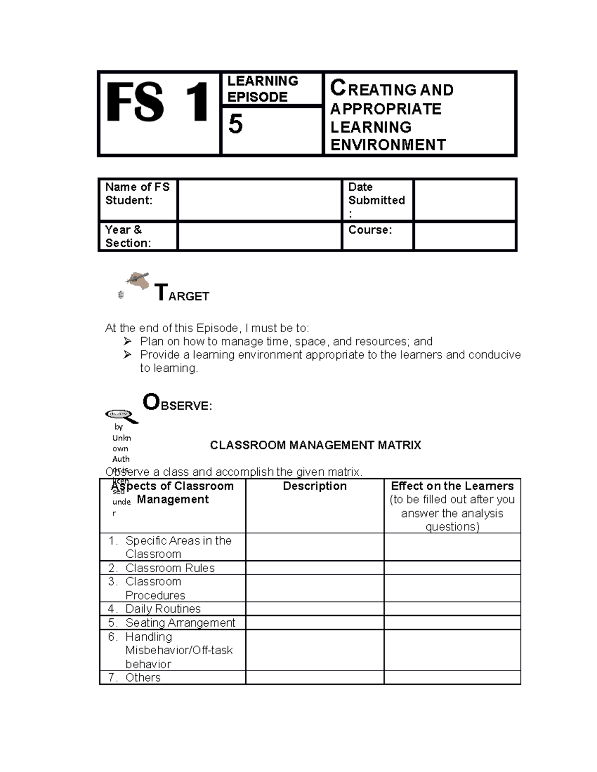 Episode-5 FS1 - 123 - LEARNING EPISODE CREATING AND APPROPRIATE ...